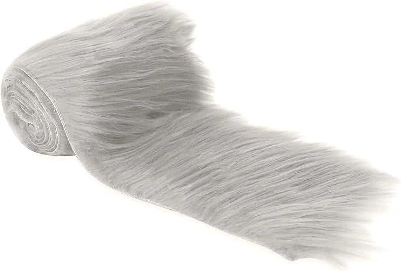 FabricLA Shaggy Faux Fur Roll - Acrylic Fabric 8" X 60" Inches Rolls of ...
