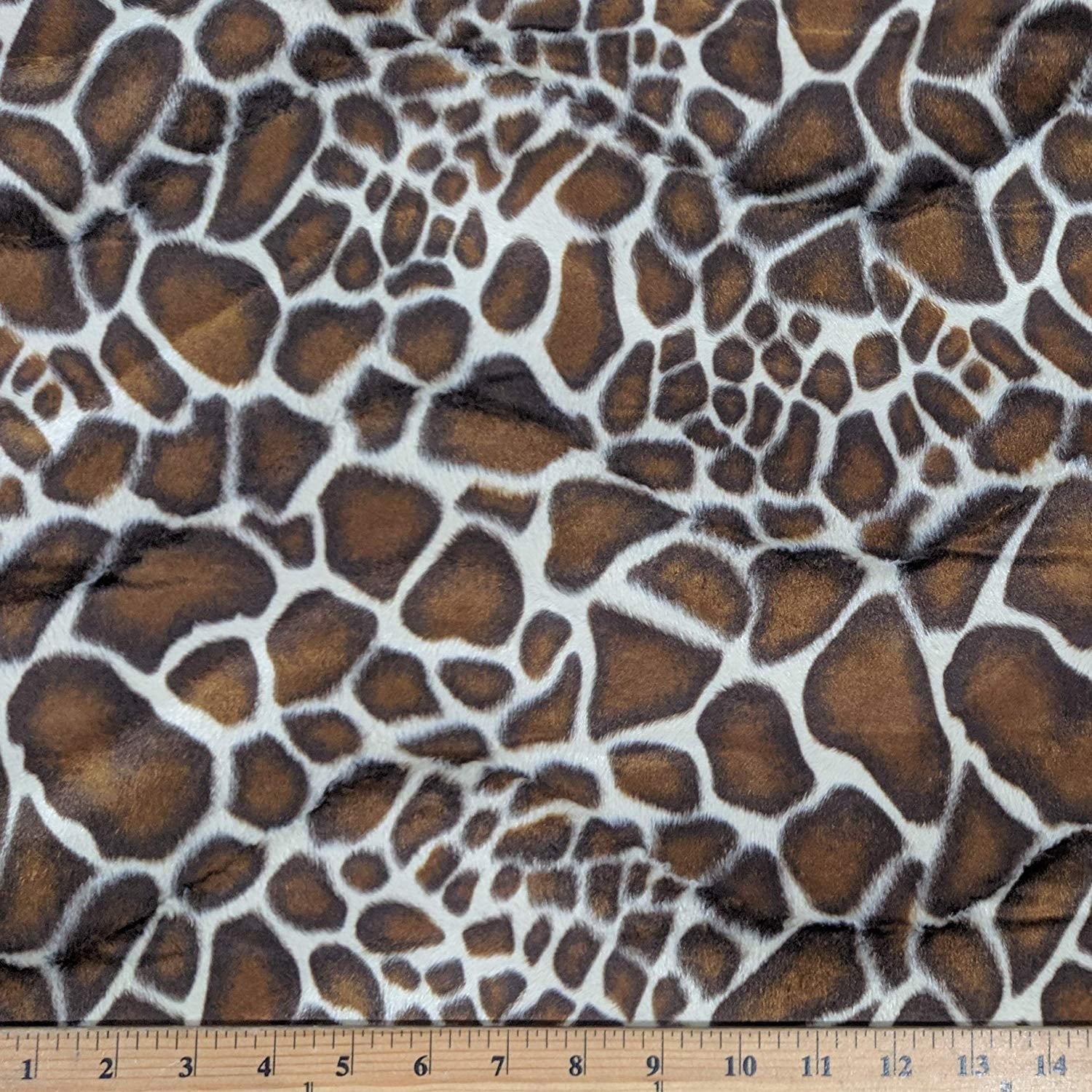 FabricLA Velboa Animal Print Faux Fur Fabric, 60" Wide, Bolt 2 Yard ...
