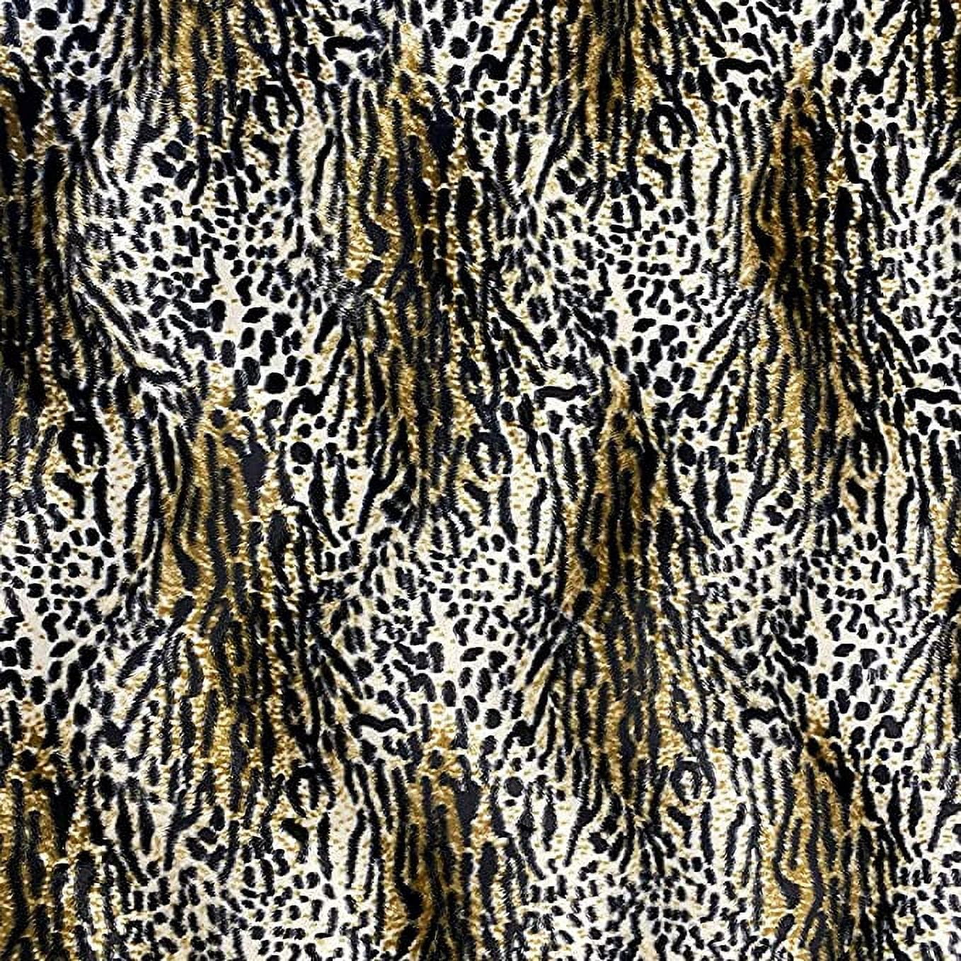 FabricLA Velboa S-Wave Animal Print Fabric - Short Pile Faux Animal Fur ...
