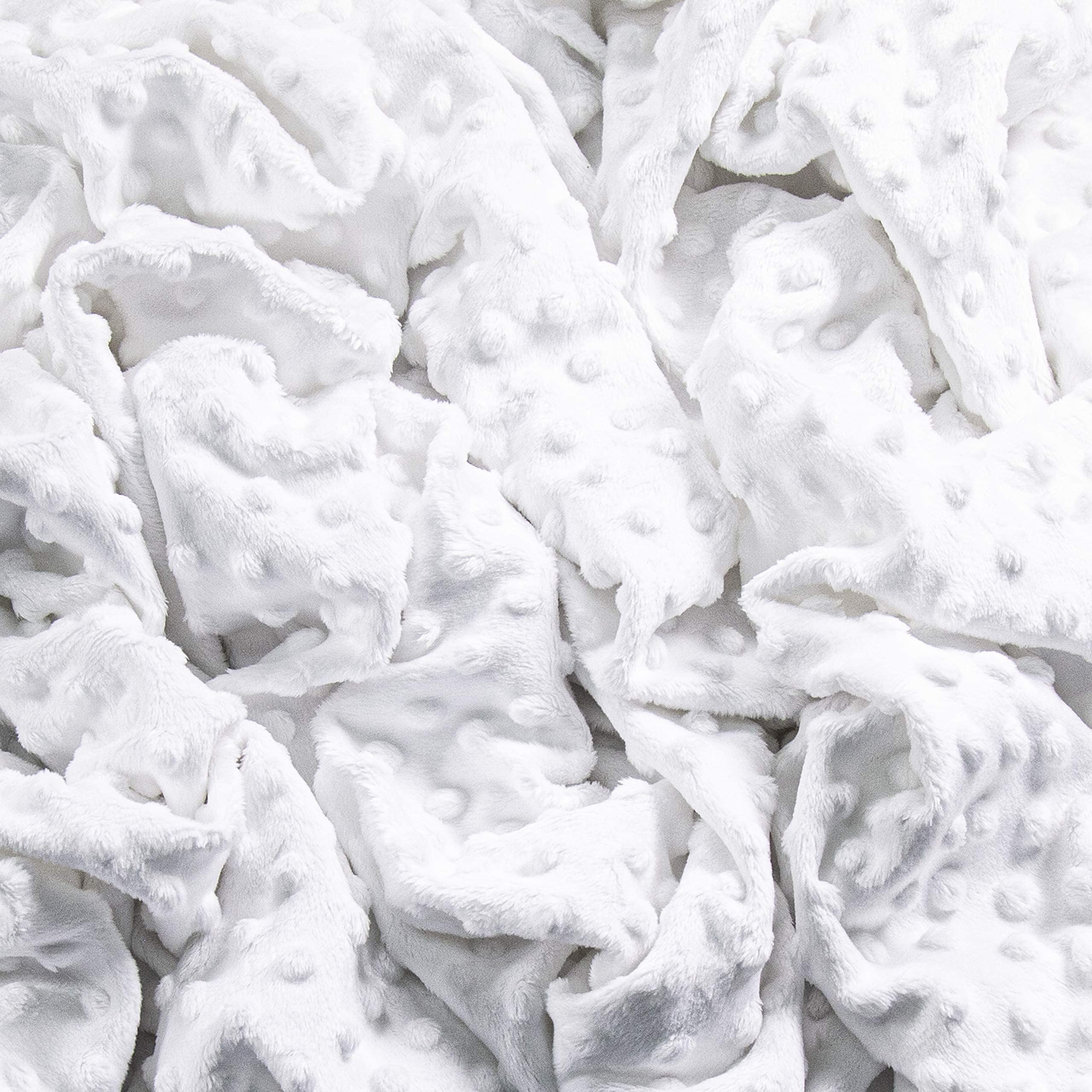 FabricLA | White Dimple Minky Dot Fabric by The Yard | Oeko-TEX ...