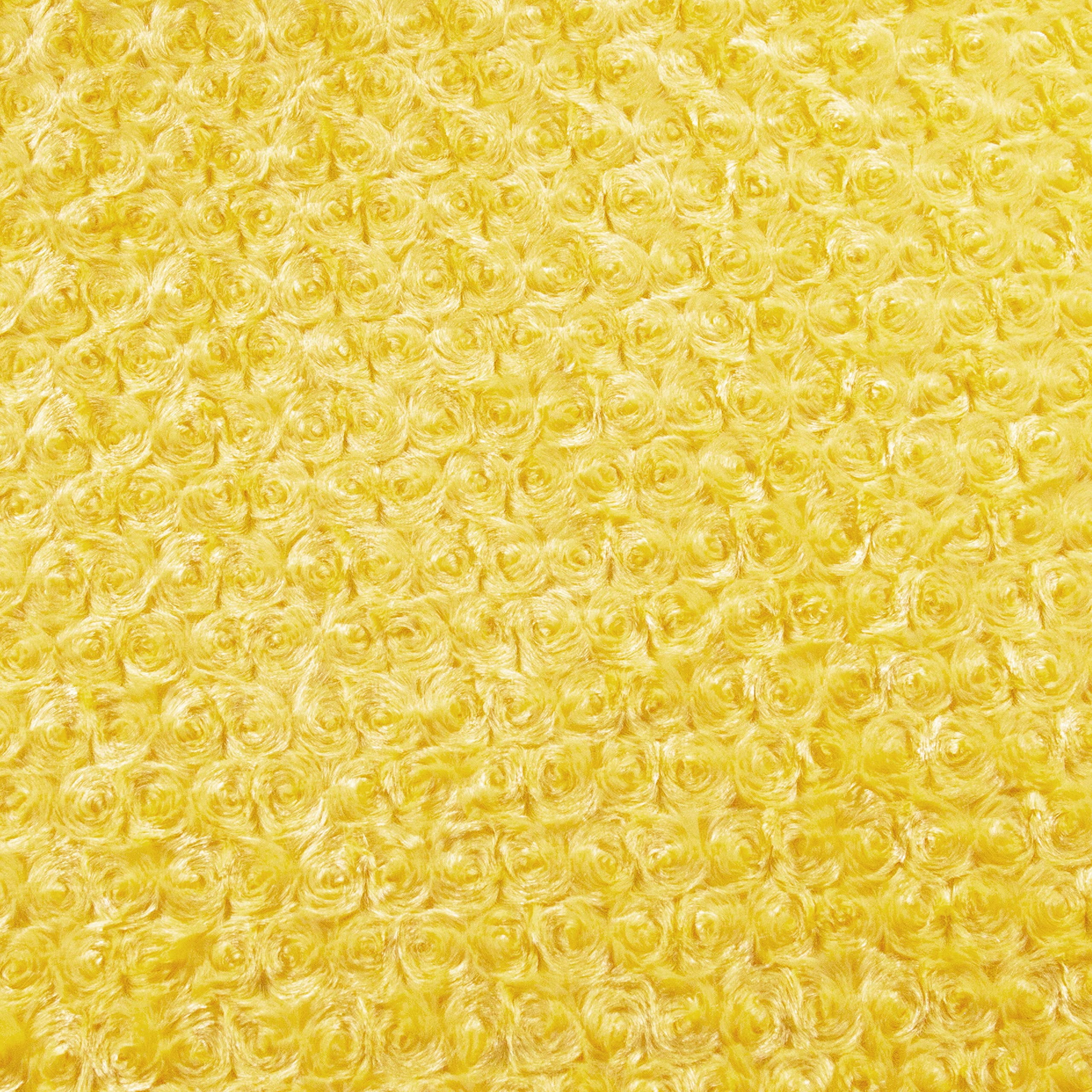 FabricLA | Yellow Minky Rosecuddle Fabric by The Yard | Minky ...