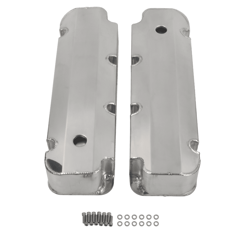 Fabricated Polished Aluminum Valve Covers w/ Hole for BBF Ford 429-460 ...