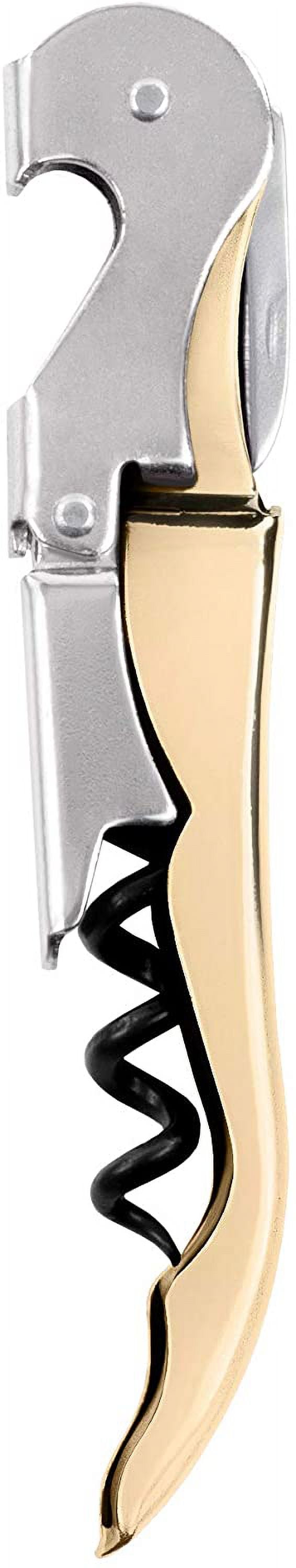 Fabrications 3944 tap Gold Double Hinged Waiter's Corkscrew, Metallic ...