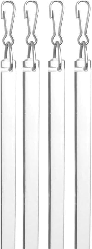 Fabrics and Drapes 72 Inch (6 Foot) - 4 Pack Amazing Drapery Flexible ...