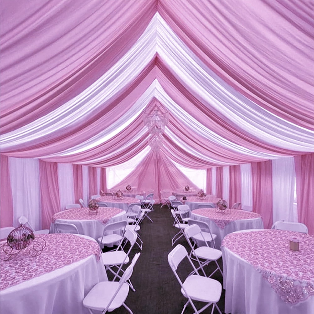 Fabrics for Ceiling Drapes Wedding Decoration Chiffon Sheer Draping ...