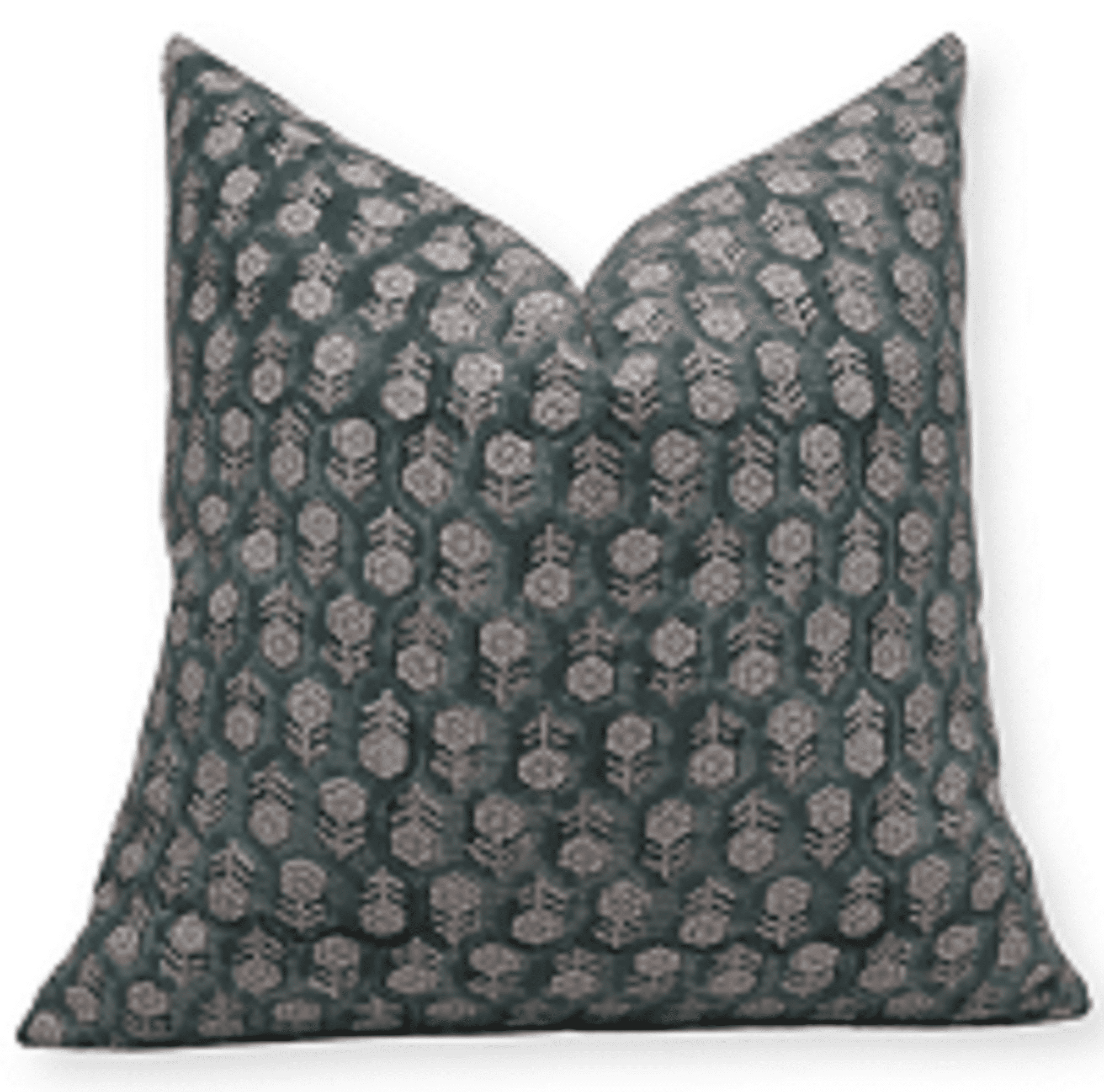 Fabritual Block Print Duck Canvas 18x18 Throw Pillow Covers, Handmade ...