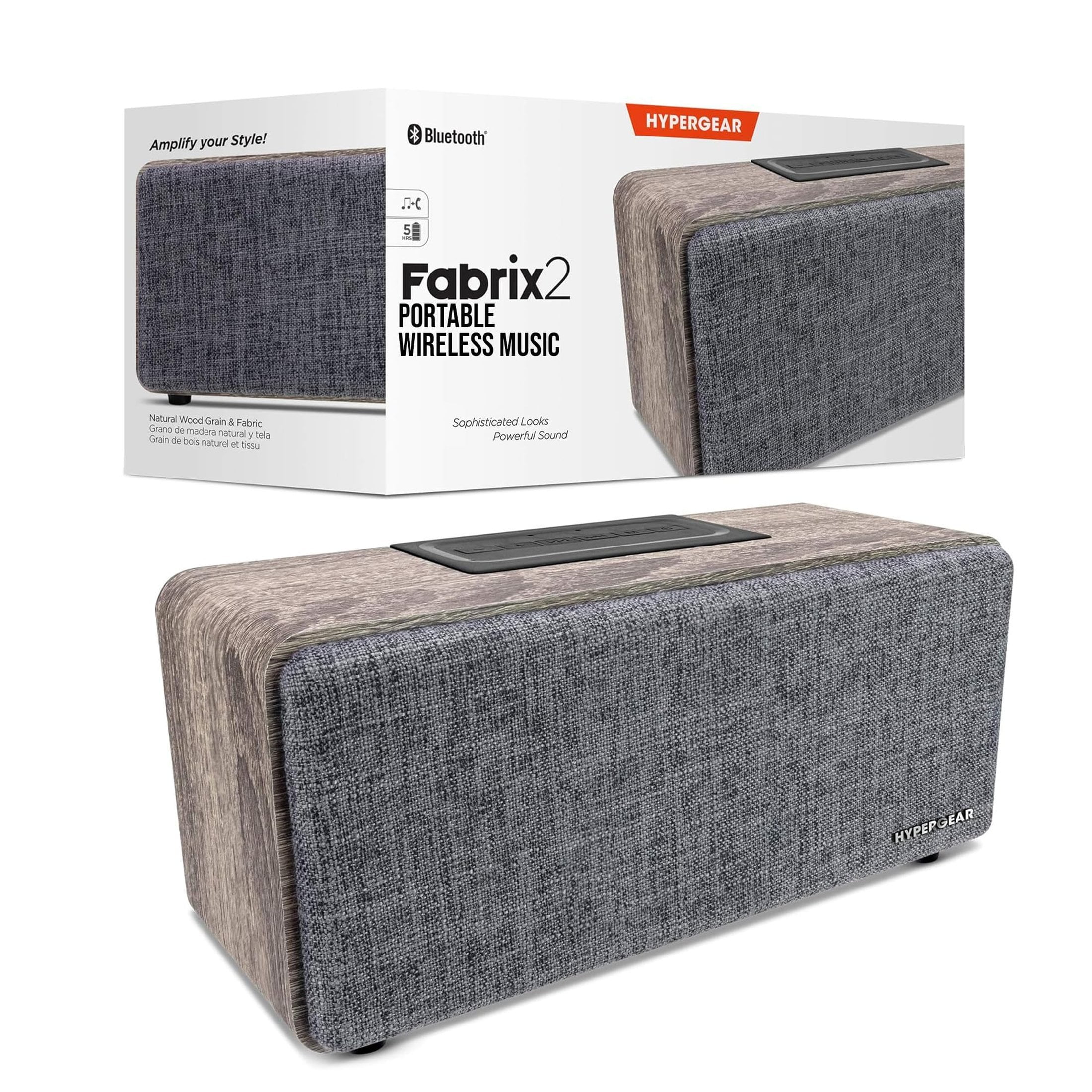 Fabrix2 Travel SoundWave Portable Bluetooth Speaker with Soft Fabric ...