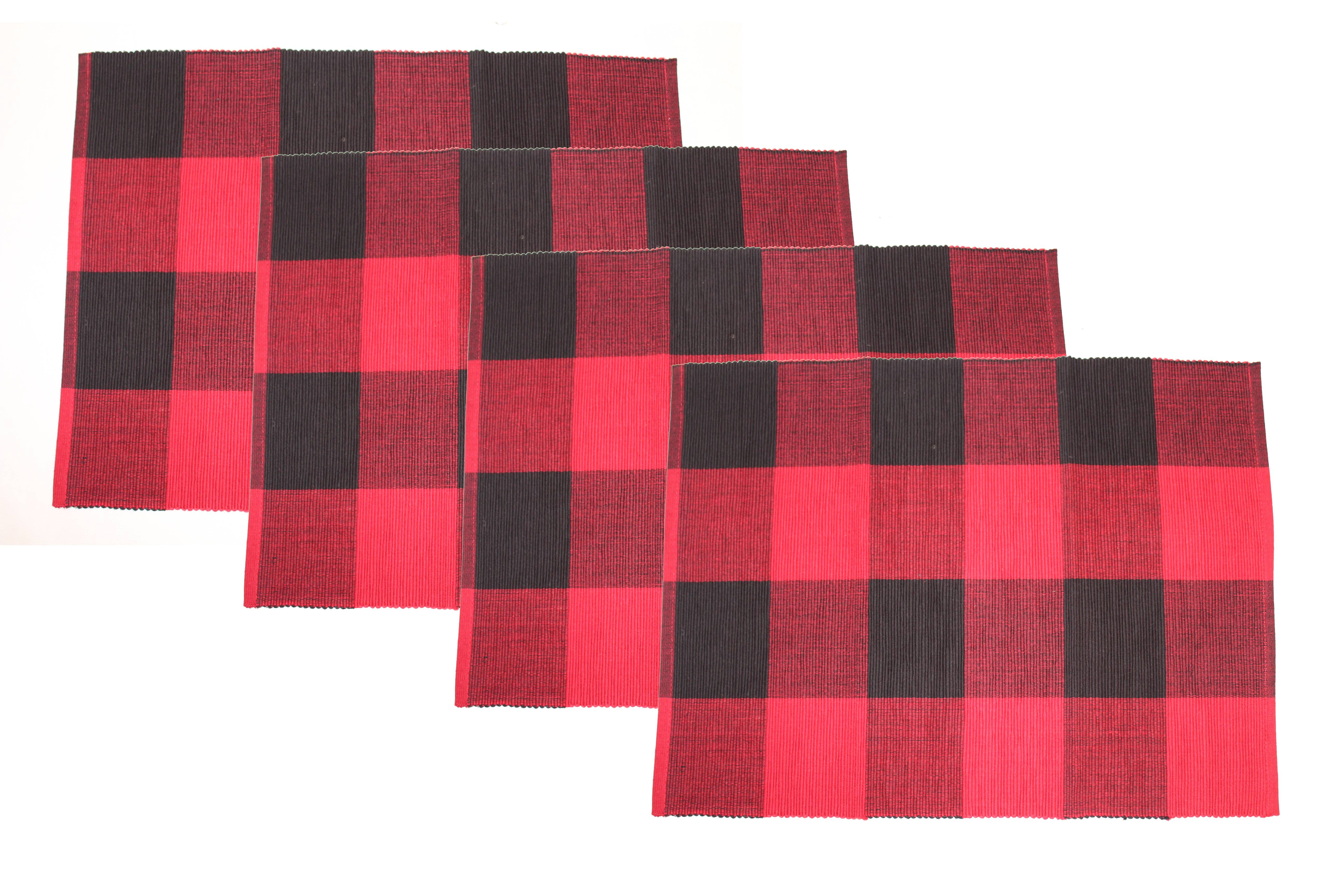 Fabstyles Buffalo Check Placemat Set - 13 x 19 - 4 Piece Set - Walmart.com