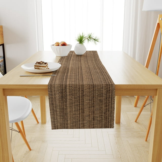 Fabstyles Casual Classic Extra Thick Cotton Table Runner Handmade Mocha ...
