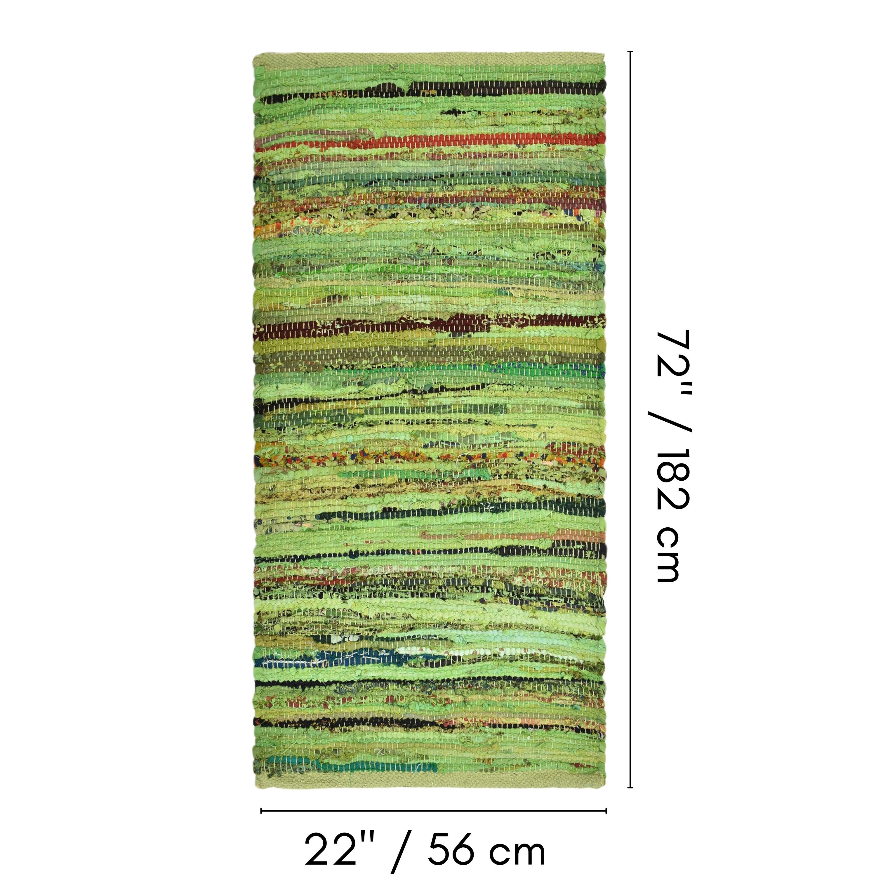 Fabstyles Premium Cotton Handmade Area Rag Rug Living Room, Hallway ...