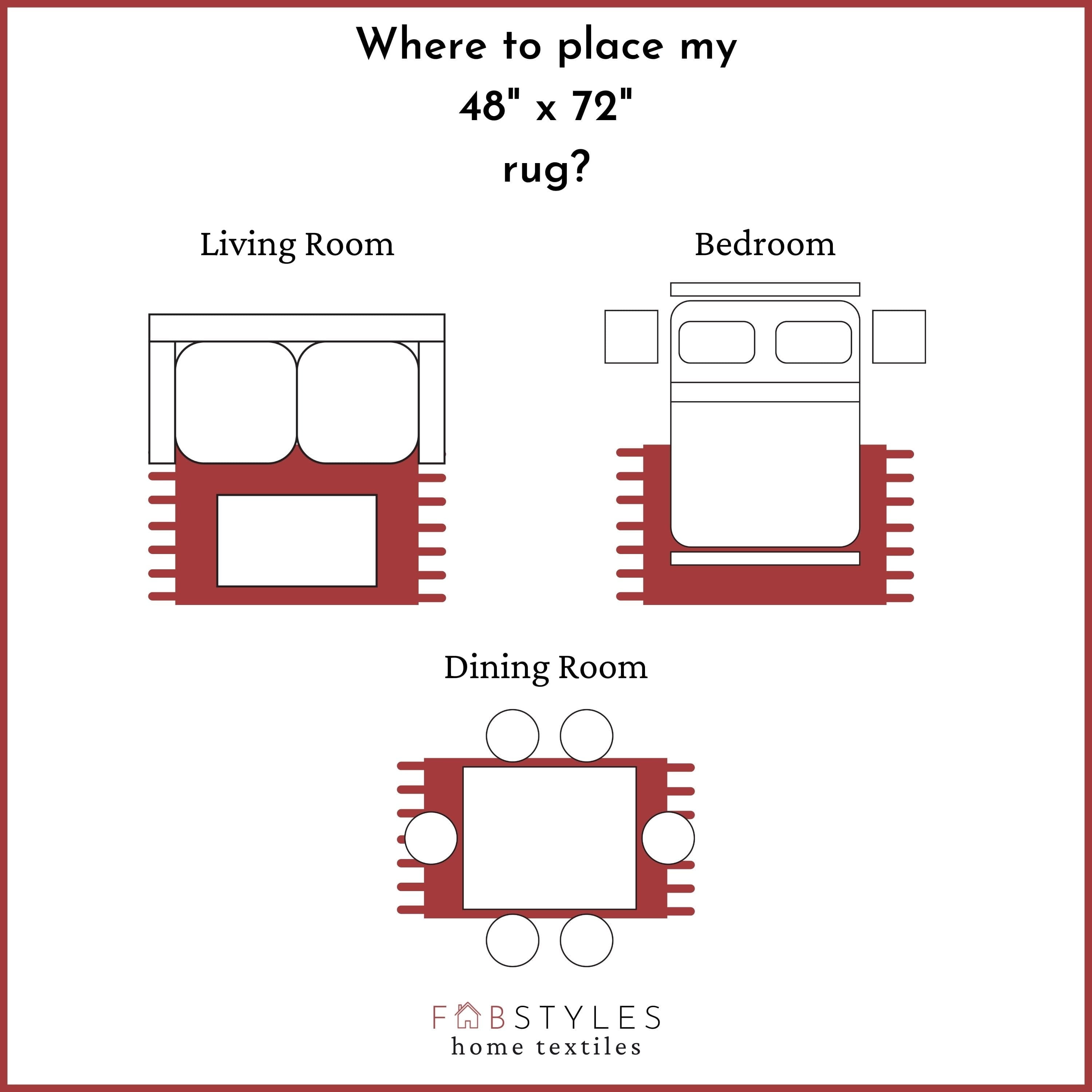 Fabstyles Premium Cotton Handmade Area Rag Rug Living Room, Hallway ...