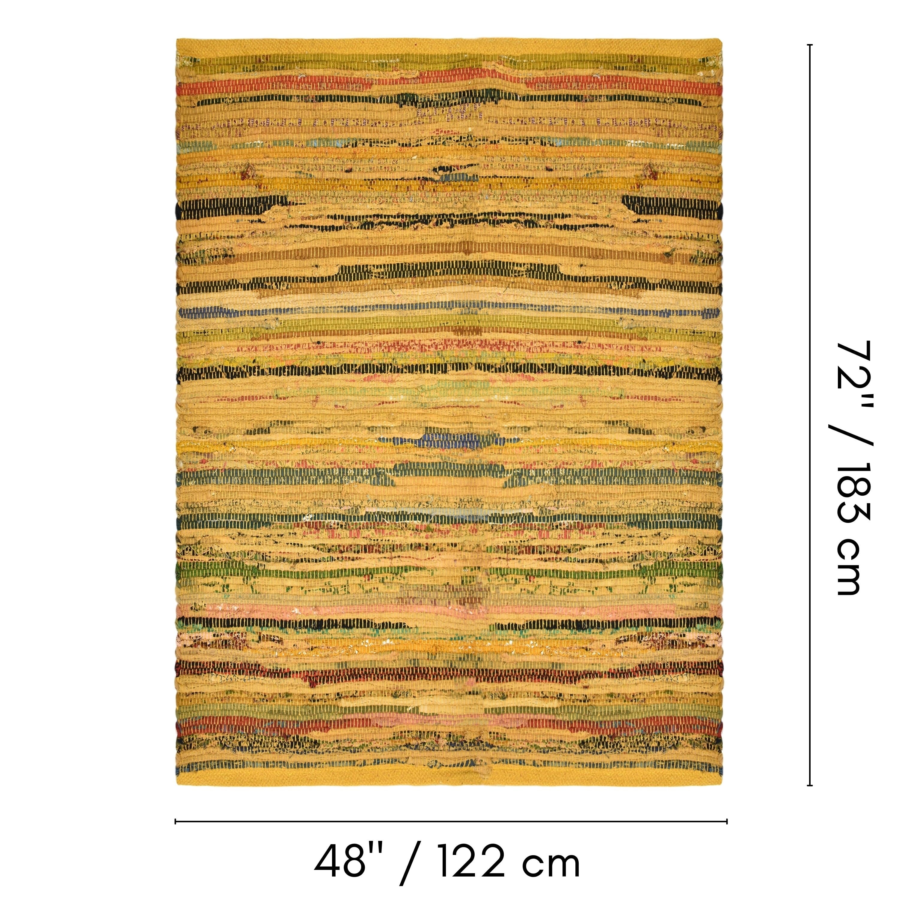 Fabstyles Premium Cotton Handmade Area Rag Rug Living Room, Hallway ...