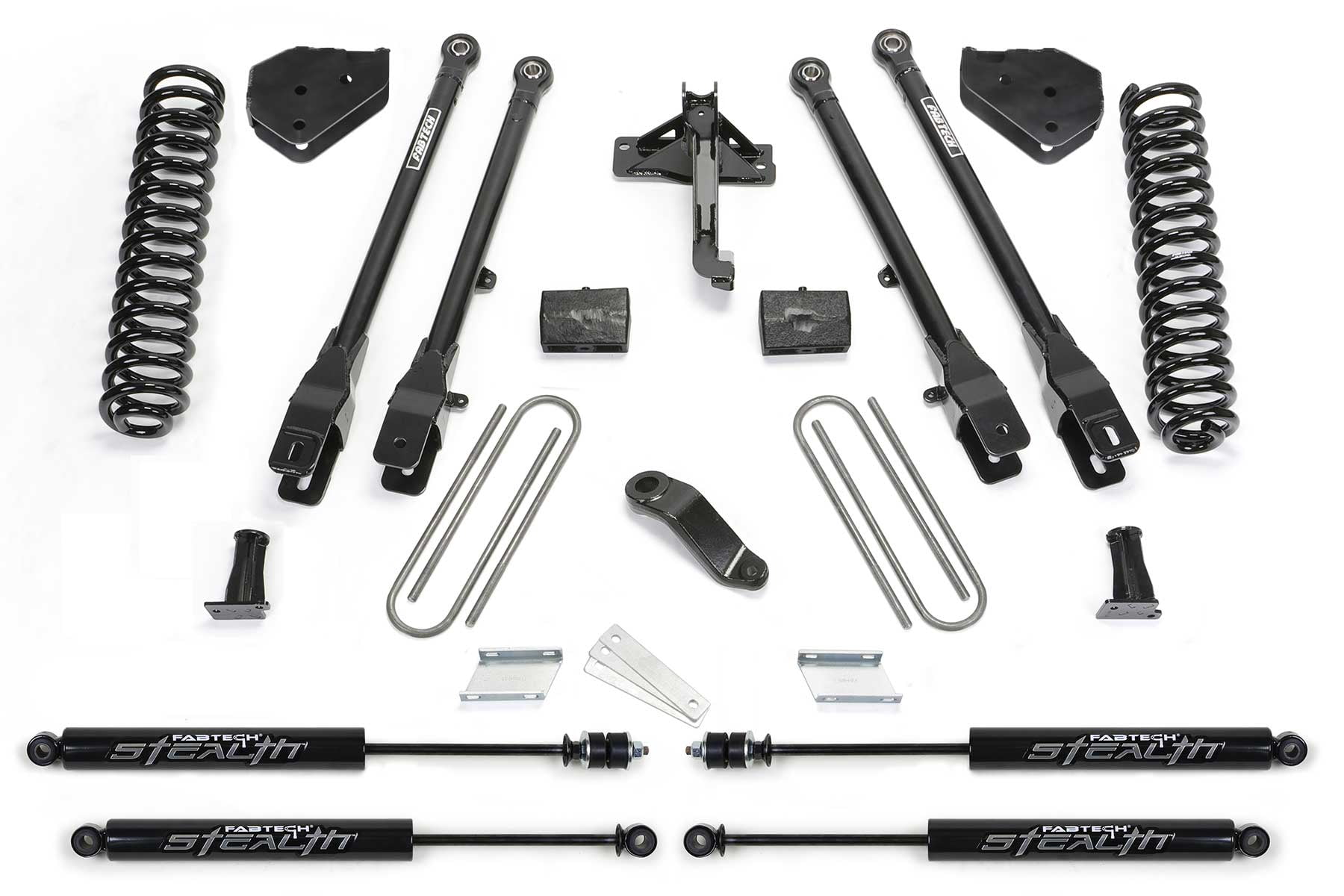 Fabtech 4" 4LINK SYS W/COILS & STEALTH 17-21 FORD F250/F350 4WD DIESEL ...