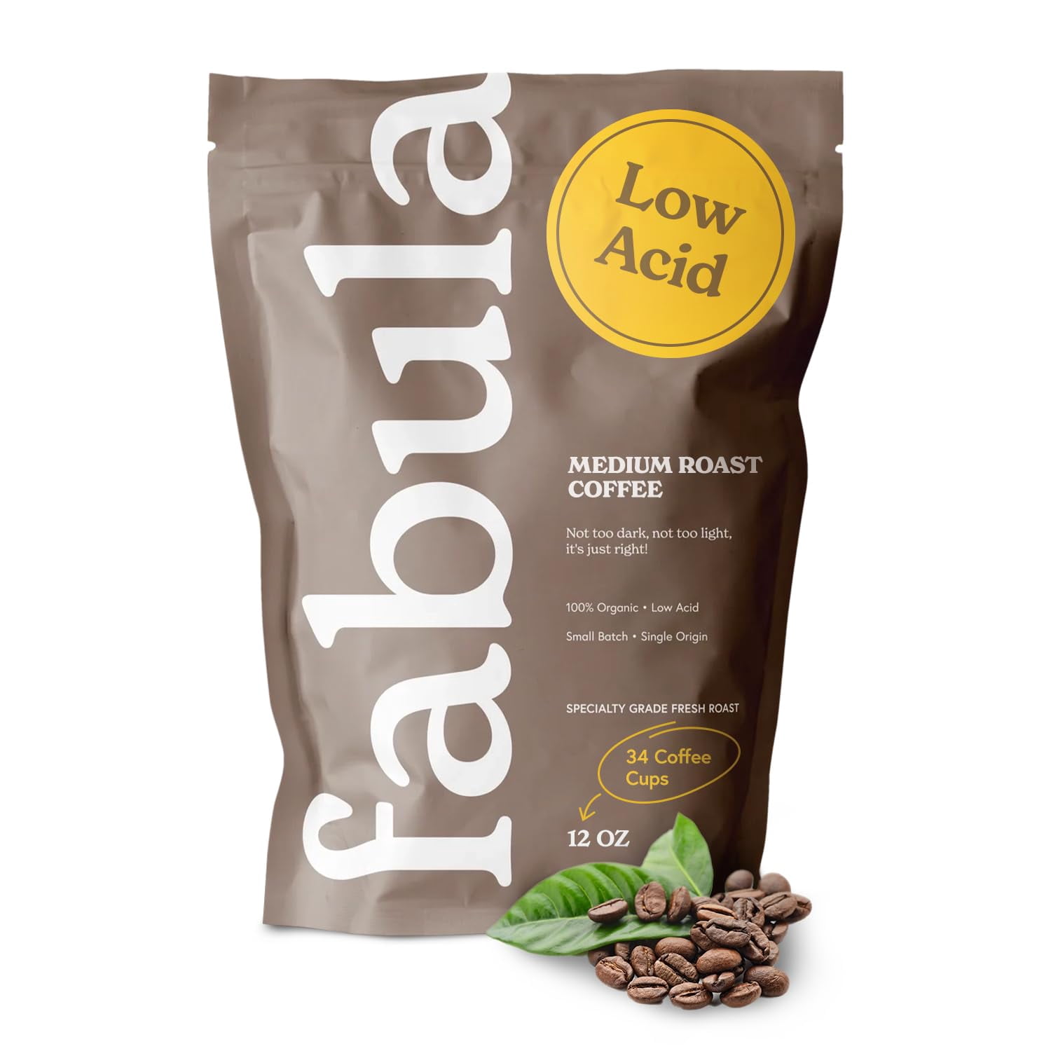 Fabula Coffee Medium Roast Whole Beans AIS1 - Organic - Low Acid ...