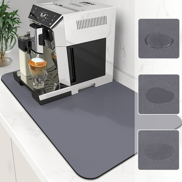 Fabulas Coffee Mat 16"x24", Absorbent Coffee Bar Mats for Countertop ...