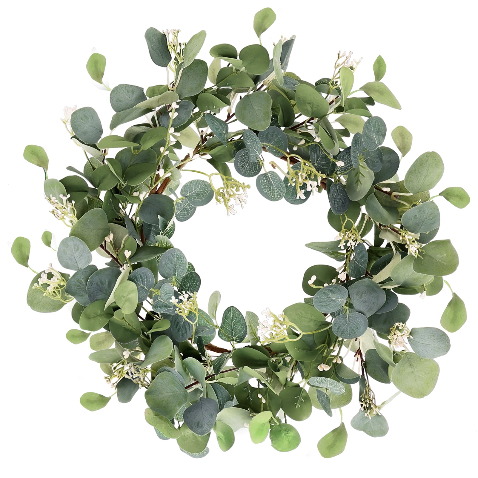 Fabulas 20 Inch Artificial Eucalyptus Wreath for Door, All Season ...