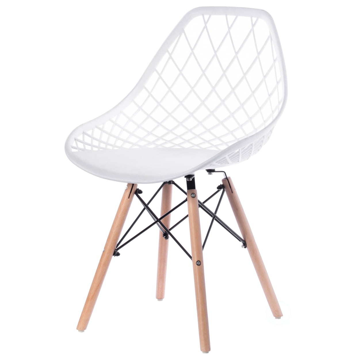 Fabulaxe Mid-Century Modern Style Plastic DSW Shell Dining Chair with ...