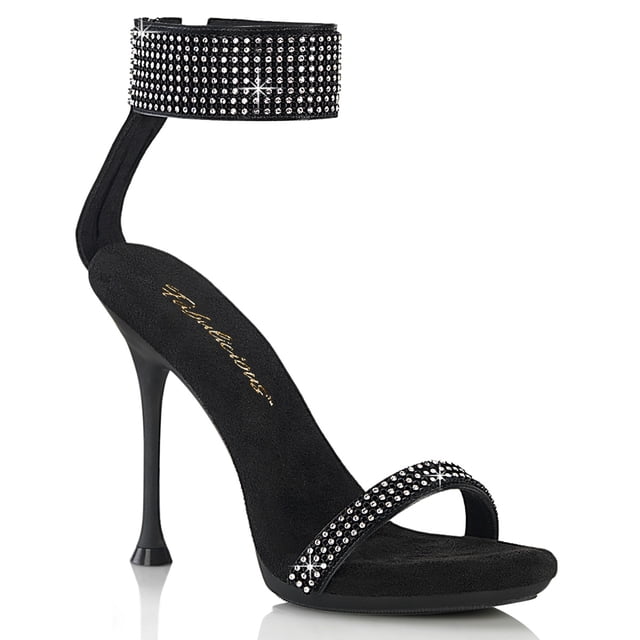Fabulicious CUPID-440 Women's 4 1/2" Heel Mini Platform Black Ankle ...