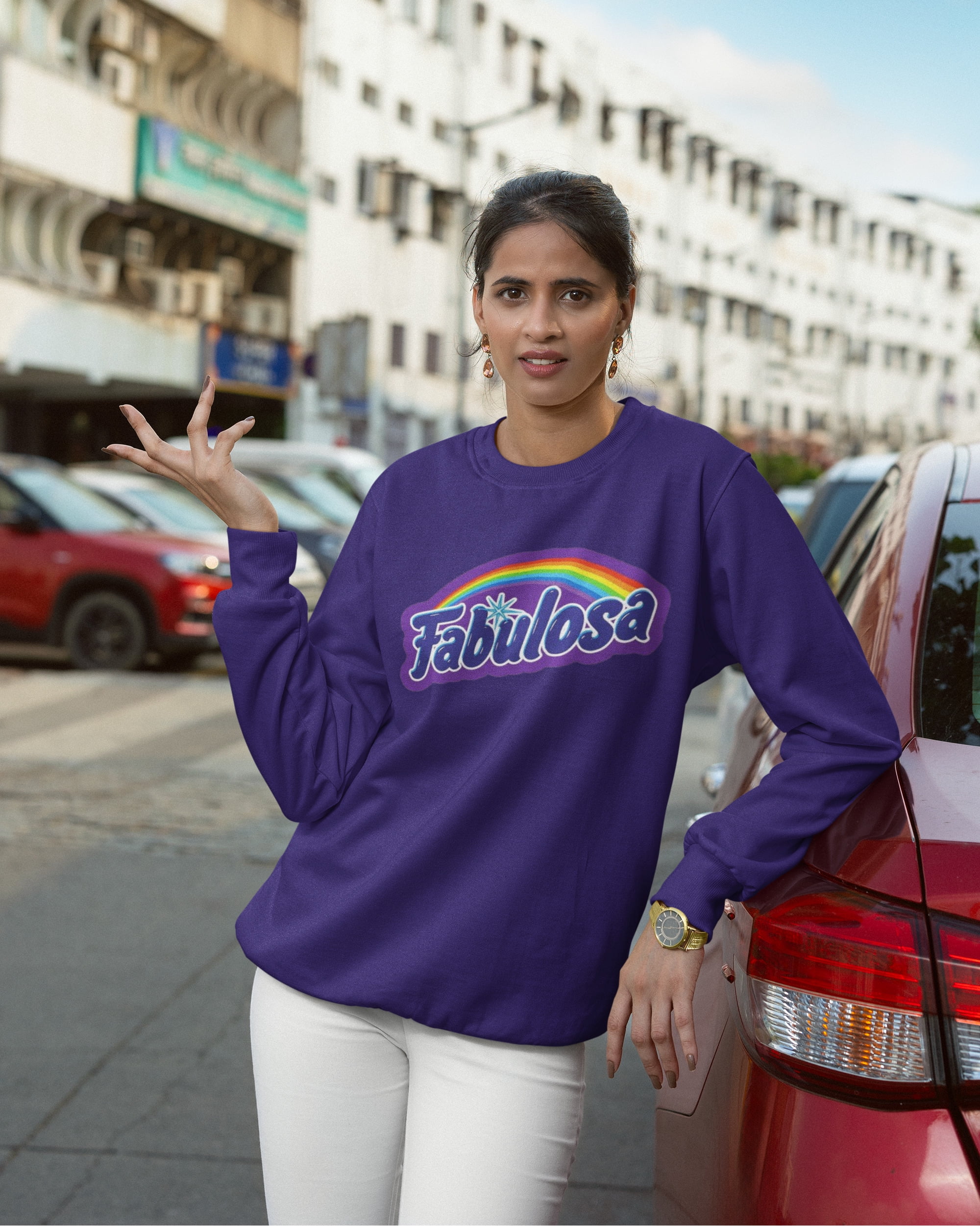 Fabulosa Comfy Crewneck Sweater | Viral Funny Latino Pride | 3 Colors - Walmart.com