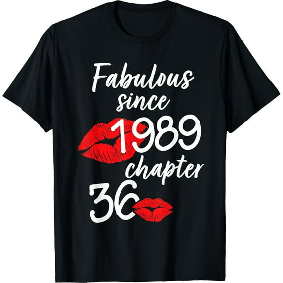 Fabulous 36th Birthday Celebration Graphic T-Shirt for Him and Her ...