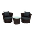 Fabulous Aluminum Pe Rattan Set of 3 - Walmart.com