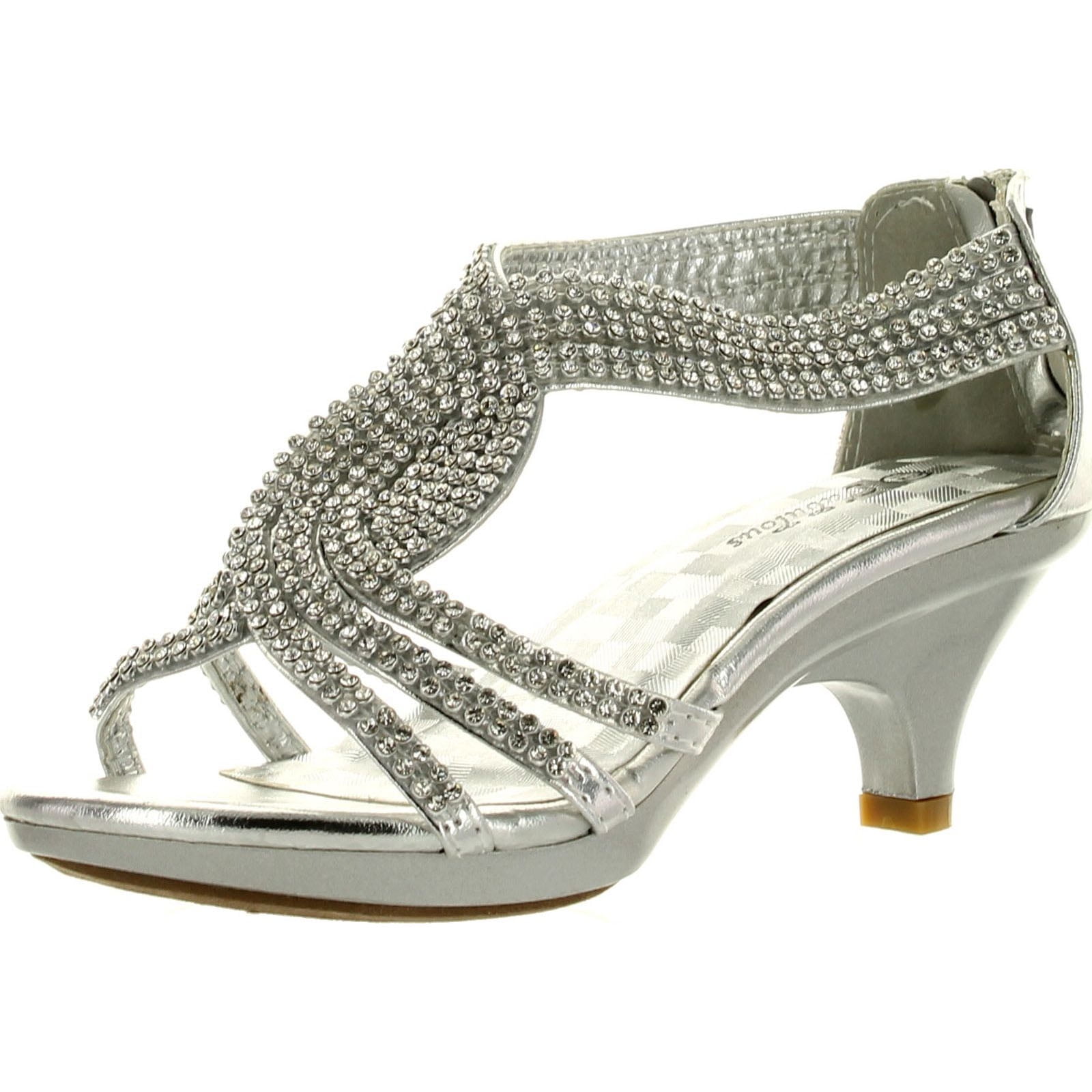 Fabulous Angel-37K Kids Little Girls Bling Rhinestone Platform Dress ...