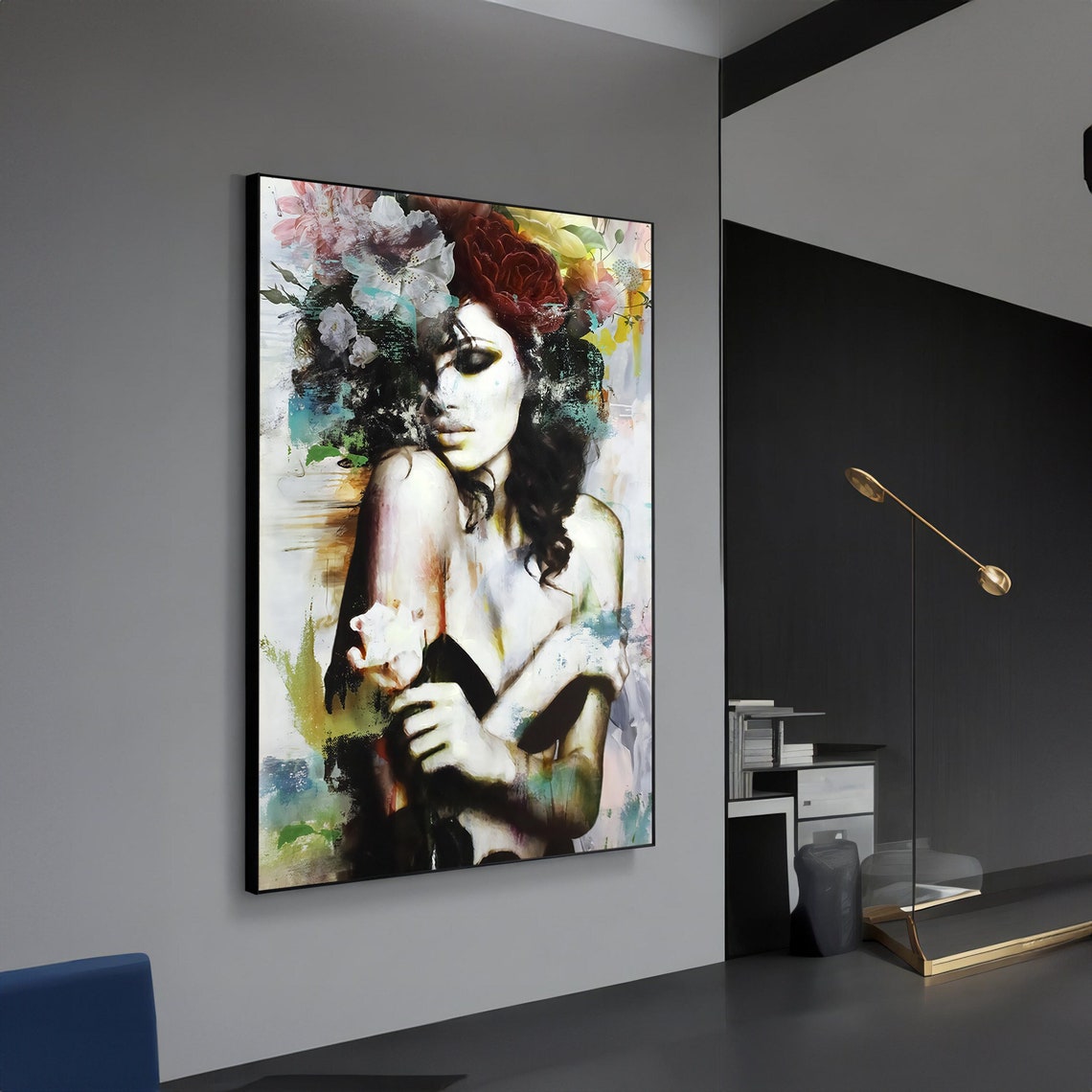Fabulous Beauty Woman Painting - Amy Winehouse Pop Art Canvas, Modern ...