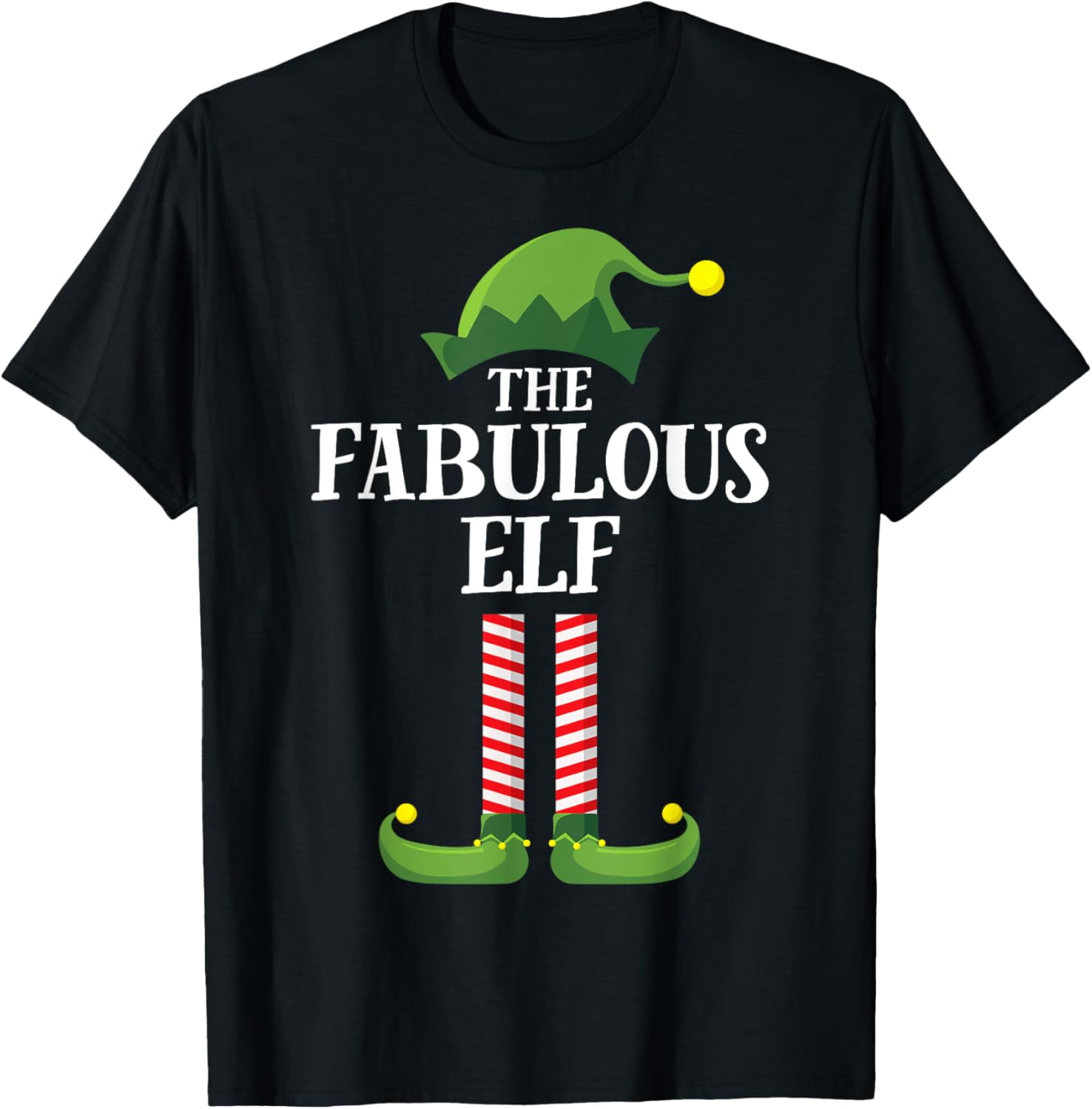 Fabulous Elf Matching Family Group Christmas Party Pyjamas T-Shirt ...