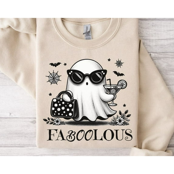 Fabulous Faboolous Sweatshirt, Cute Boo-Jee Ghost Fancy Sweater Shirt ...