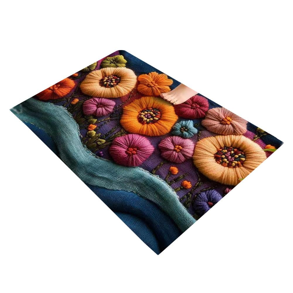 Fabulous Flowers Doormat Entrance Rugs Indoor, 2026 New Decor Welcome ...