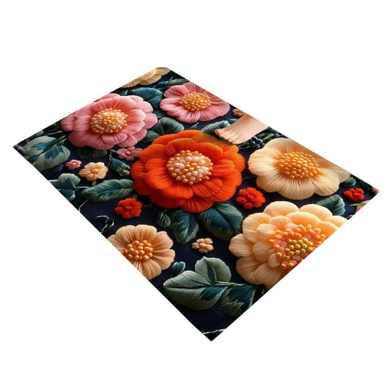Fabulous Flowers Doormat Entrance Rugs Indoor, 2026 New Decor Welcome ...