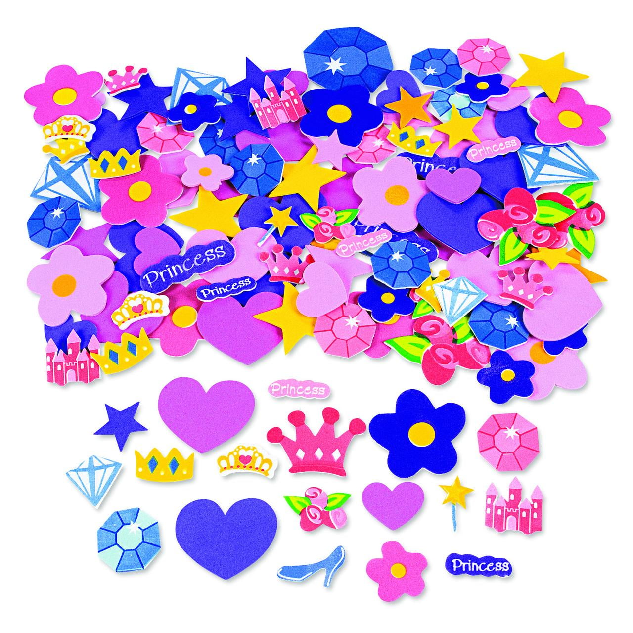Fabulous Foam Princess Shapes, Colorful Adhesive Craft Supplies for ...
