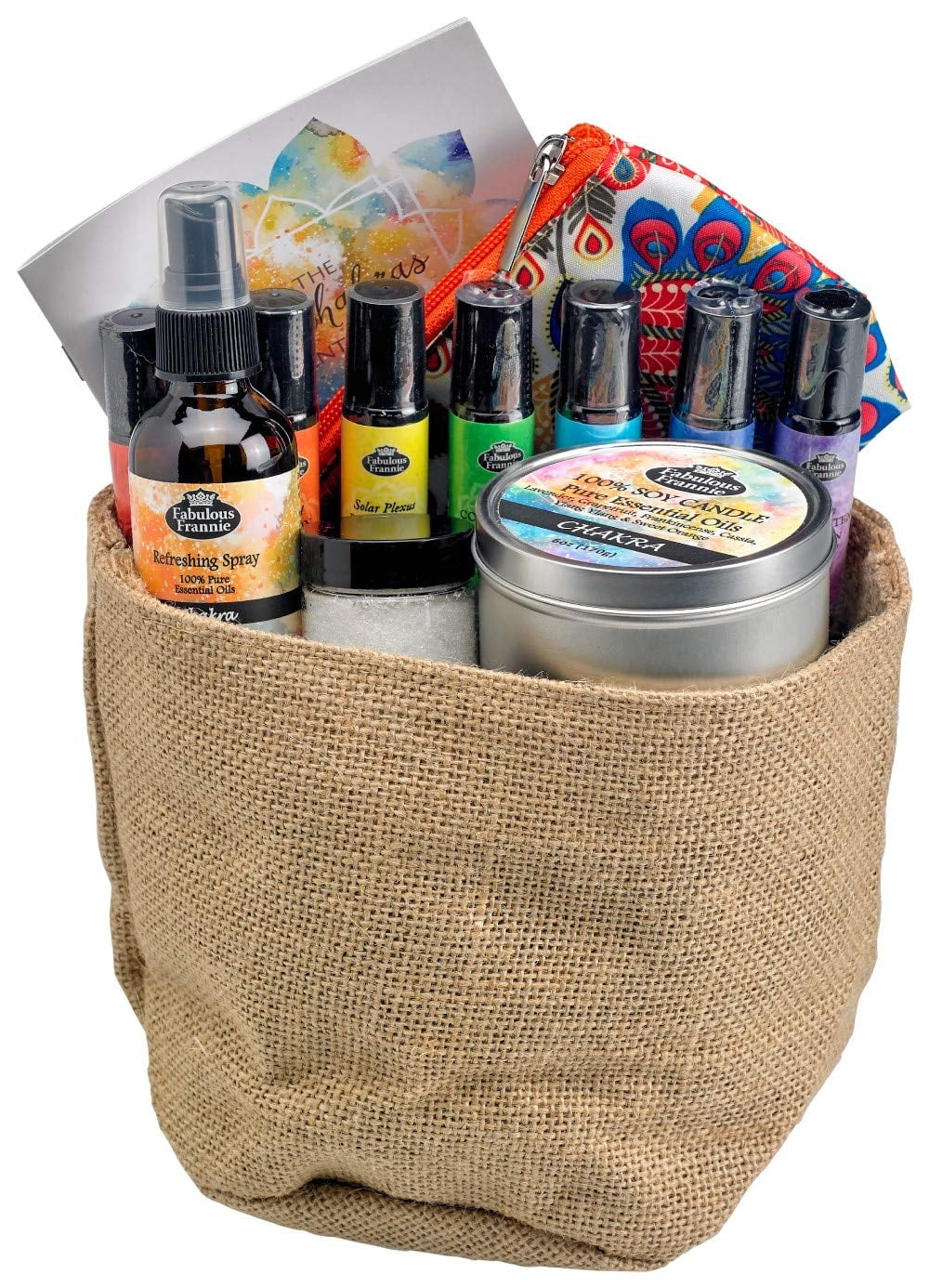 Fabulous Frannie All Natural Chakra Starter Gift Basket Includes 7 10ml ...