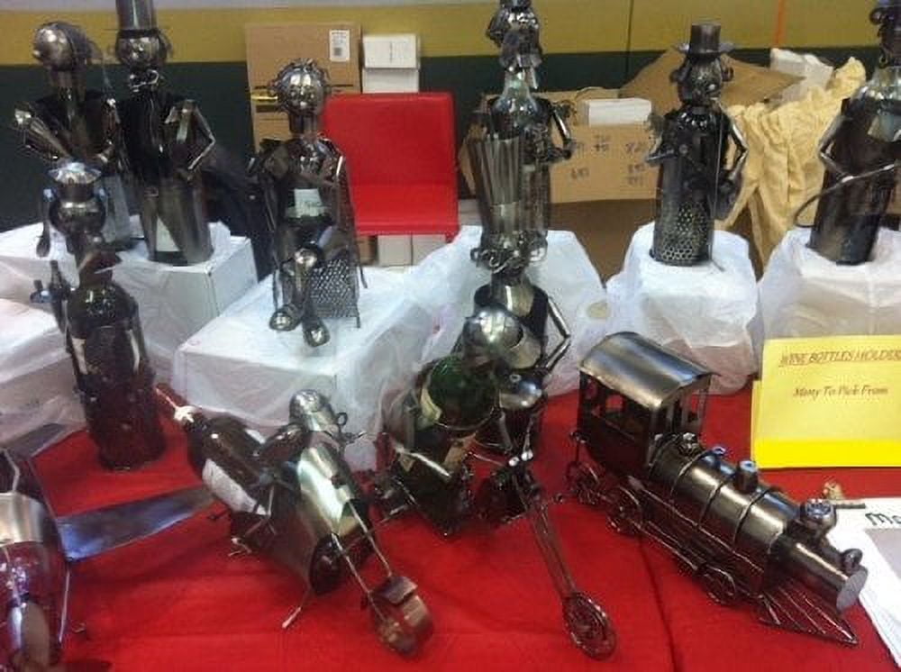 Fabulous Genunie Hand Made Caddy Dog Waiter Metal Wine Bottle Holder ...