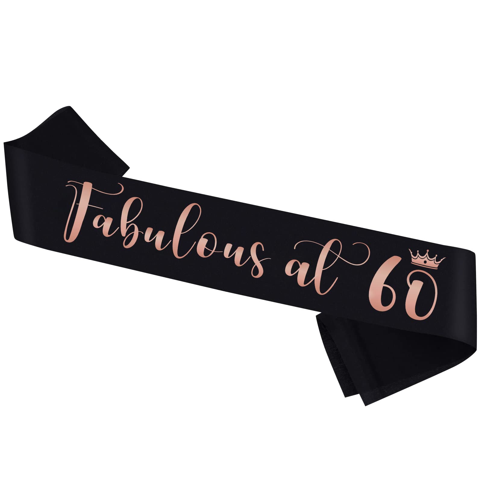 Fabulous at 60 Sash, CI30 Black Sash & Pink Glitter Happy 60th Birthday ...