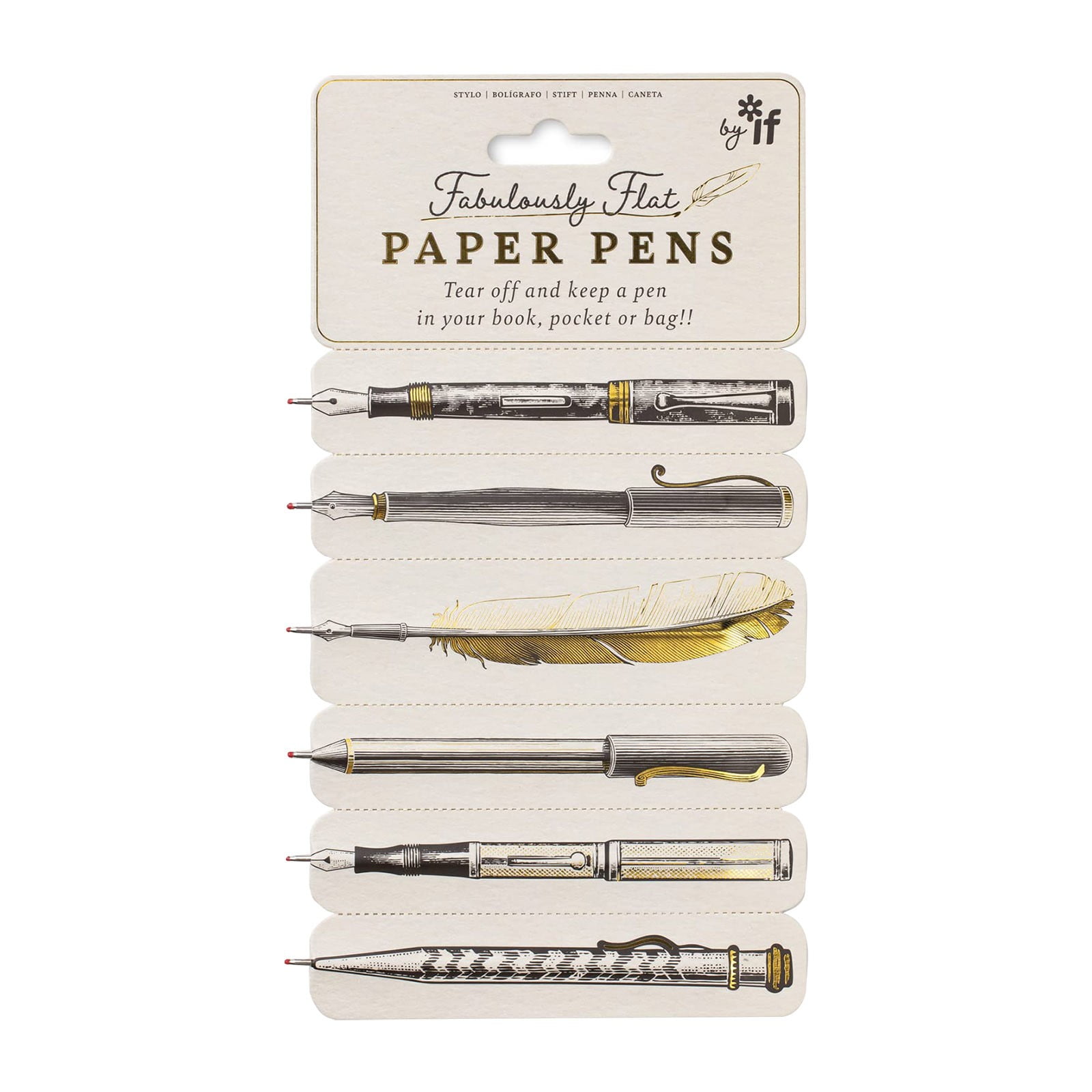 Fabulously Flat Paper Pens,Flat Bookmarks Pen,Double Sided Paper pens ...