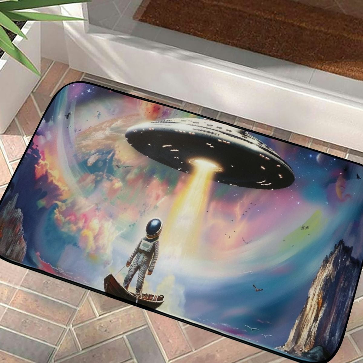 Facannap Alien Kitchen Floor Mat Dog Doormat Absorbent Welcome Entrance ...