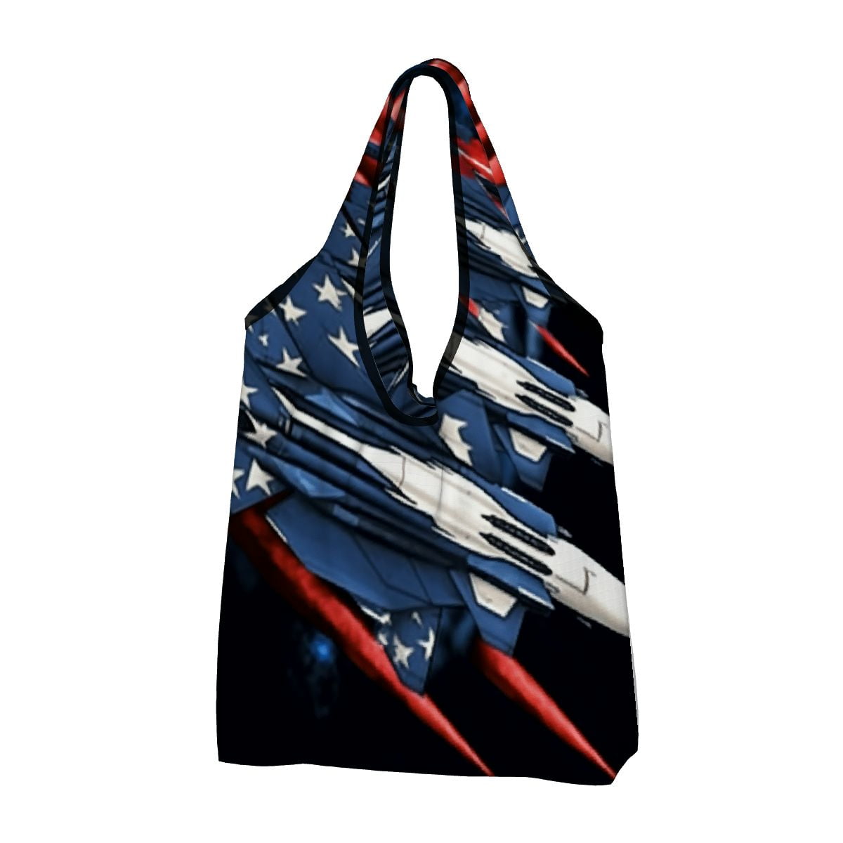 Facannap American Flag Design Space Art Foldable Shopping Bags ...