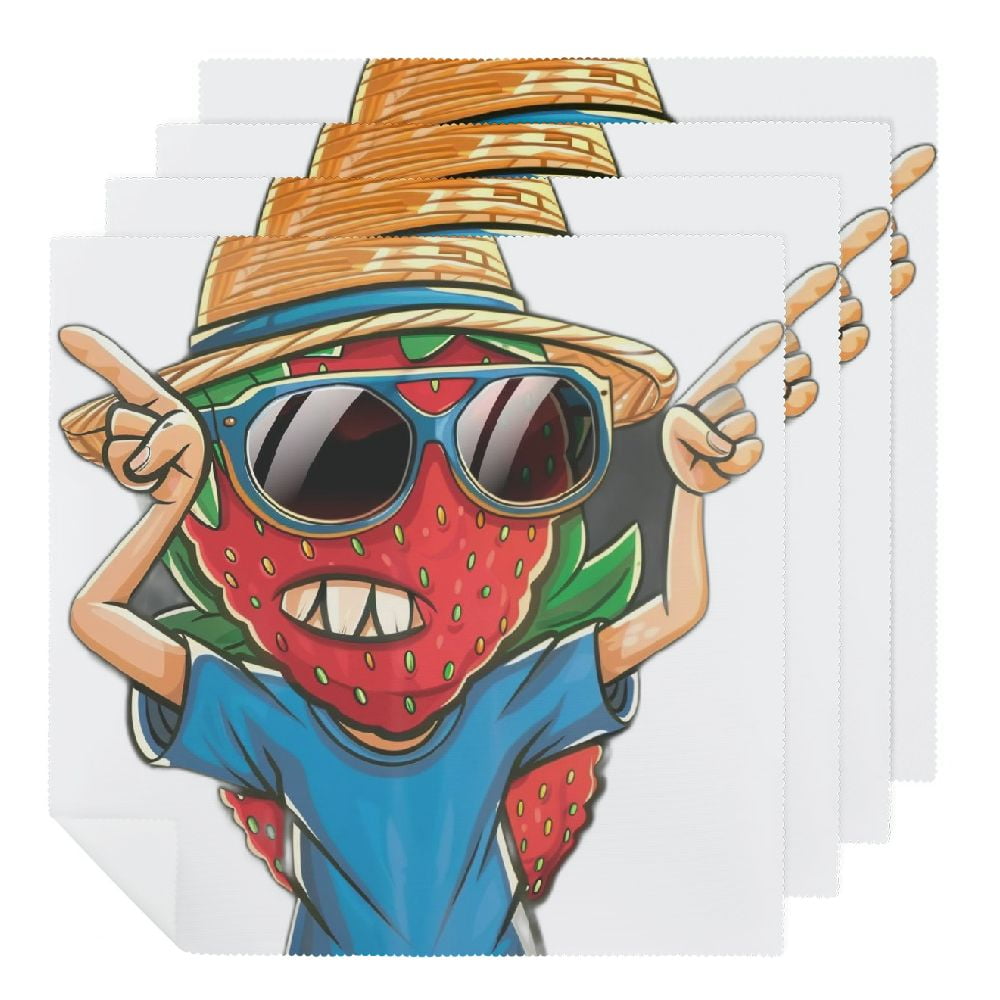 Facannap Cartoon Character Polyester Dinner Napkin for Dining Table ...