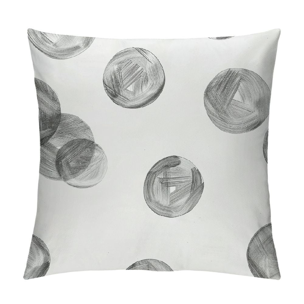 Facannap Circles Pencil Drawing Paper Texture Plush Pillowcase for Home ...