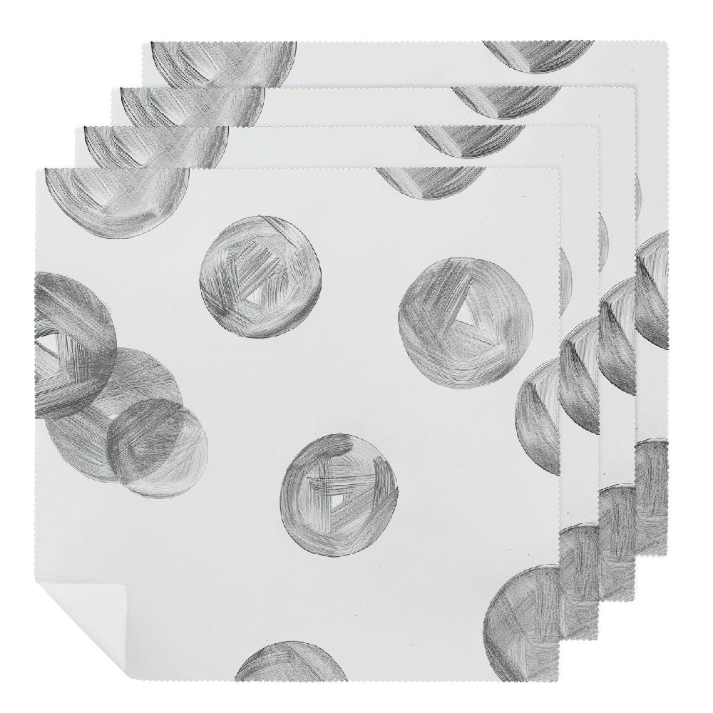 Facannap Circles Pencil Drawing Paper Texture Polyester Cloth Napkins ...