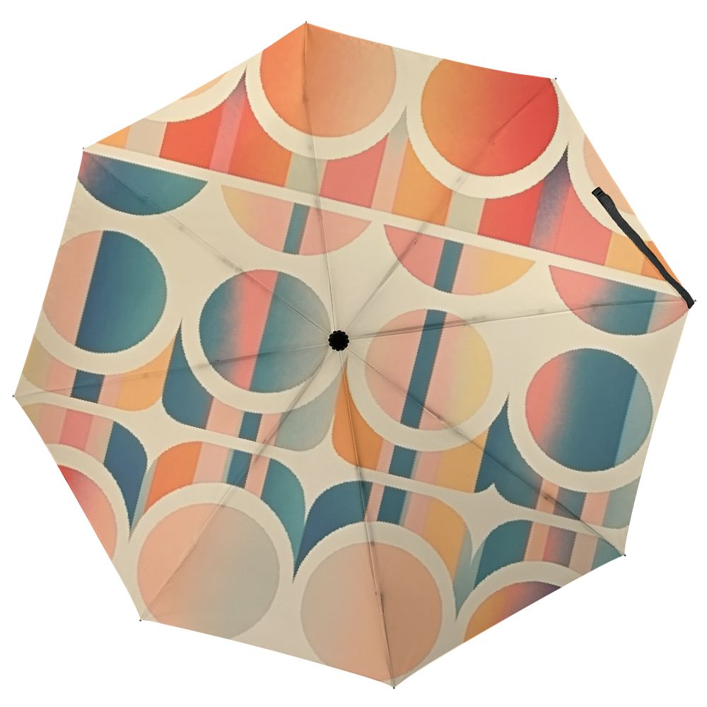 Facannap Circles Three-Fold Automatic Portable Umbrella for Rain and ...