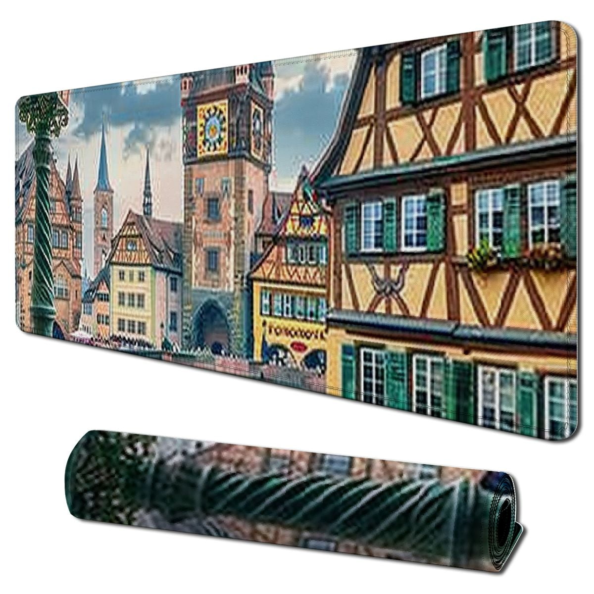 Facannap Clock Tower Theme Large Desk Mat for Gamer/Desktop/Office/Home ...