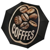 Facannap Coffee Bean Three-Fold Automatic Portable Umbrella for Rain ...