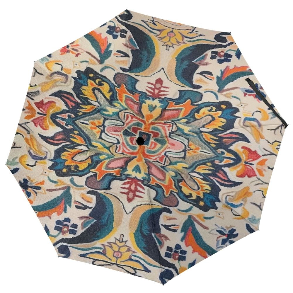 Facannap Colorful Design Three-Fold Automatic Umbrella For Outdoor ...