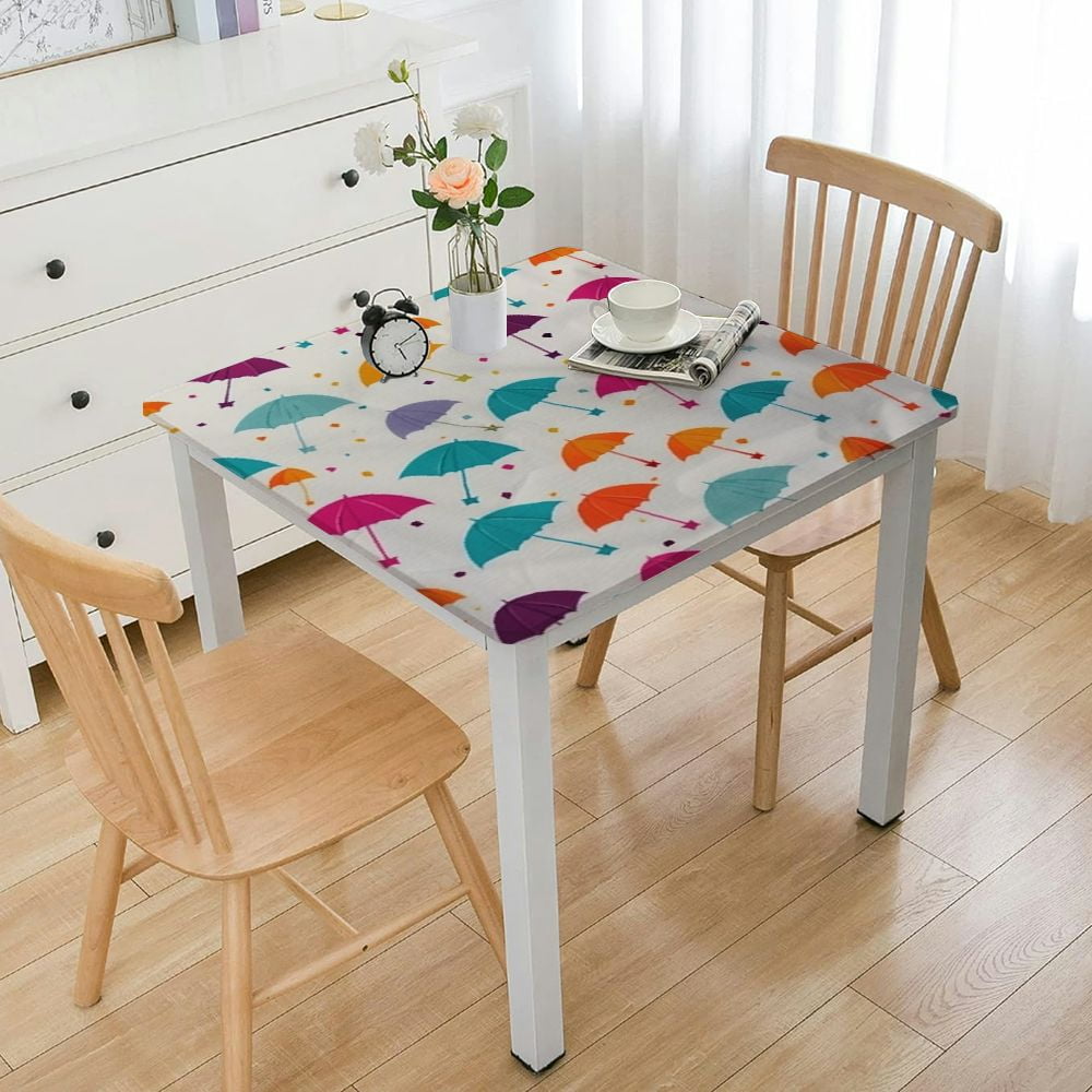Facannap Colorful Umbrellas Square Table Cover for Picnic Dining ...