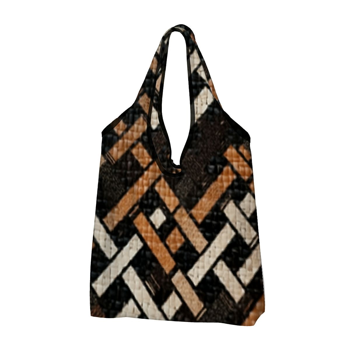 Facannap Cross Textures Large Capacity Polyester Shopping Bag for ...