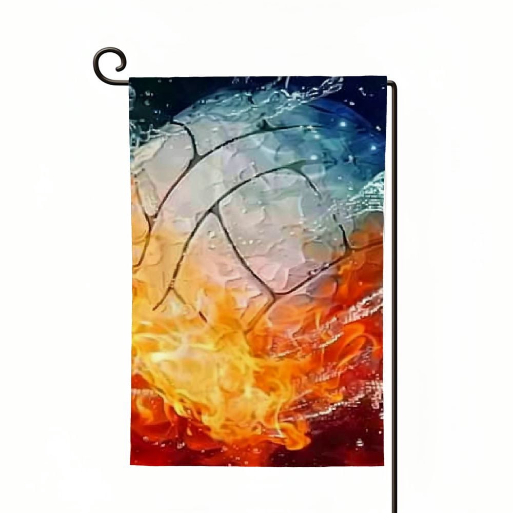 Facannap Fire and Water Garden Flag 12x18in Burlap Yard Flag ...
