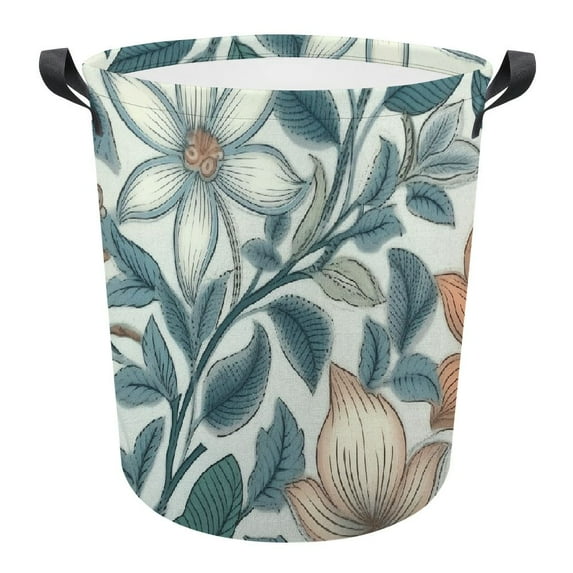 Facannap Flower Leaves Pattern Oxford Cloth Laundry Basket Toy ...