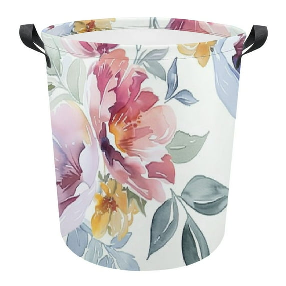 Facannap Flowers Oxford Cloth Kids Toy Storage Basket for Clothes ...